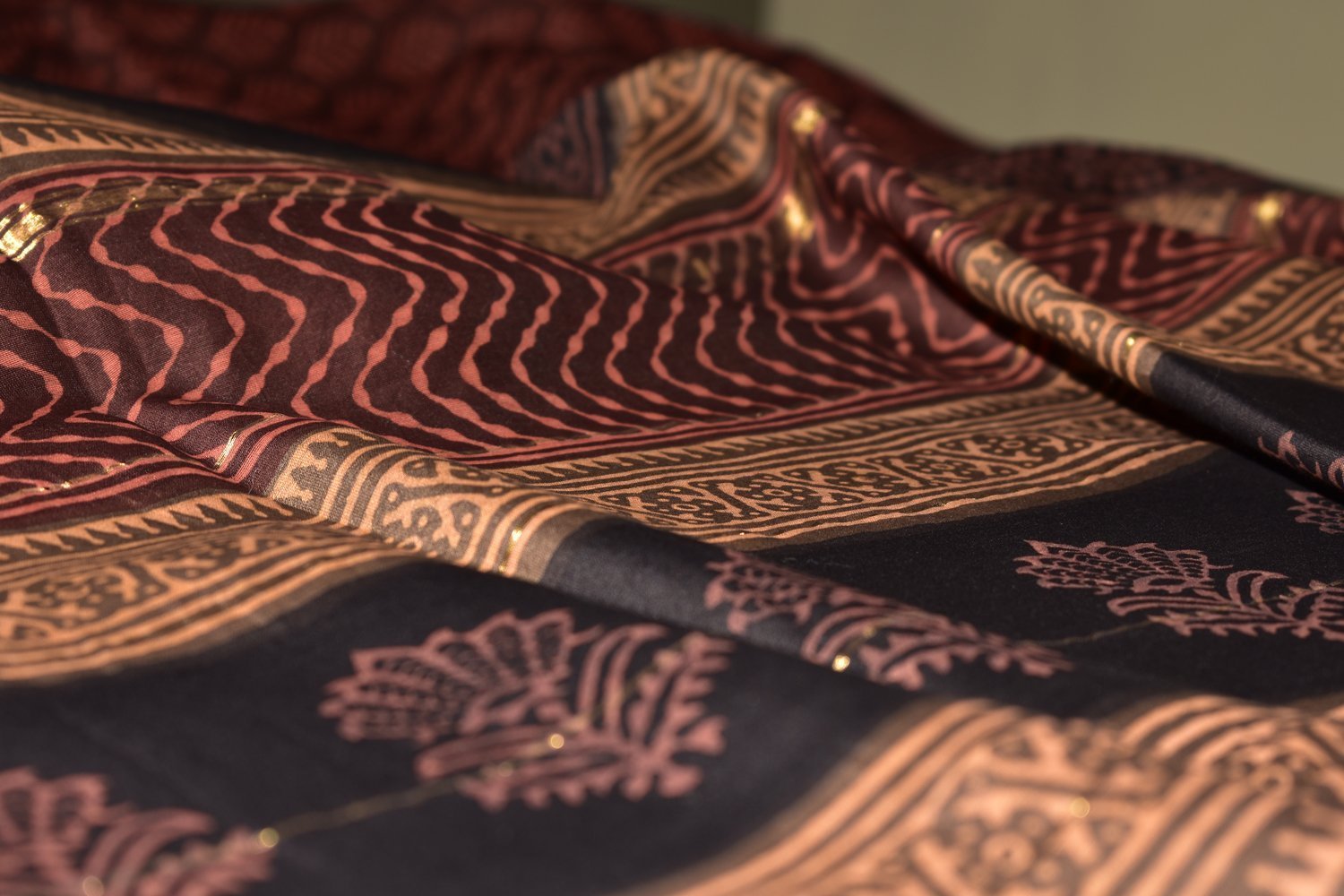 Bagru Discharge Prints & Shibori | Handl Block Printed Sarees